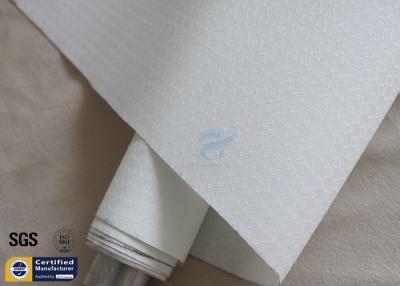 China White Silicone Fiberglass Fabric Hot Ashes Protection BBQ Apron 260℃ 0.3MM for sale
