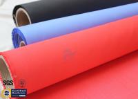 China Acrylic Coated Fiberglass Fire Blanket 490GSM 0.43mm Red - 1000mm Width 50m Roll Heat Protection for sale