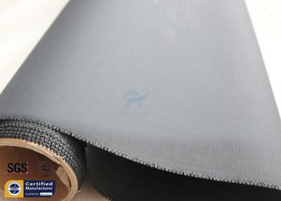 China Acrylic Coated Fiberglass Fire Blanket Cloth 530GSM 0.43mm Black 500℉ 39