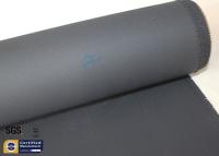 China Black Acrylic Coated Fiberglass Fire Blanket 3732 0.43MM Chemical Resistant for sale