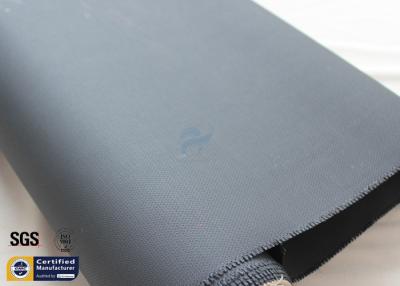 China Black 3732 Acrylic Coated Fiberglass Fire Blanket Fabric 260℃ 0.43MM 39