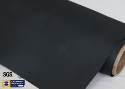 China Acrylic Coated Fiberglass Fire Blanket Fabric 260℃ 15.6OZ Black 39