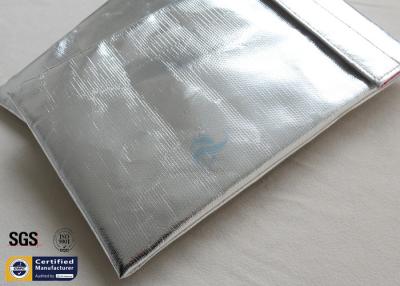 China Silver Fireproof Document Bag Pouch 1022℉ Fiberglass Non Irritating Durable for sale