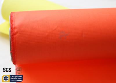 China Acrylic Coated Fibreglass Fabric Orange 260GSM 0.22MM Heat Resistant 260℃ for sale