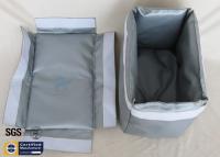 China Removable Thermal Insulation Jacket For Actuator Grey Silicone Fiberglass Fabric for sale