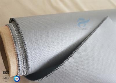 China 510g Waterproof  260℃ Heat Resistant Gray Silicone Coated Fiberglass Fabric 0.45mm for sale