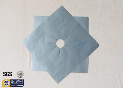 China PTFE Coated Fiberglass Fabric Non Stick Stovetop Gas Range Protector 10.6 Inches for sale