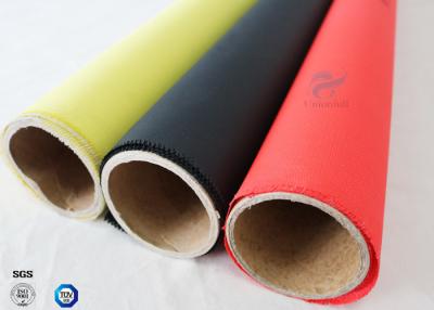 China Alkali Free Silicone Coated Fiberglass Fabric C-glass Red Color 40/40g 0.45mm for sale