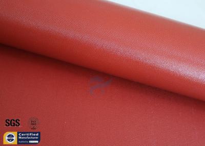 China Welding Fiberglass Fire Blanket Sparks Protection Red Silicone Coating 0.8MM for sale