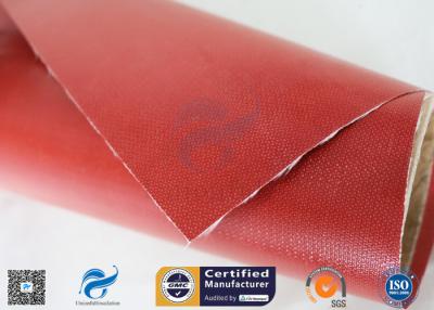 China Chemical Corrosion 1m*50m Satin Weave 0.45mm Silicone Coated Fiberglass Fabric for sale