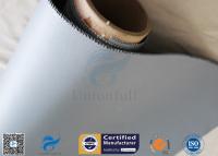 China Satin Weave Abrasion Resistant 0.45mm 40/40g Silicone Coated Fiberglass Fabric for sale