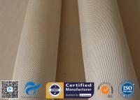 China 1200g/m2 Brown Cross Twill Weave High Silica Fabric 1200℃ Fiberglass Cloth for sale