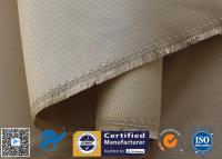 China 1150g/m² 1.2mm Brown Silica Fabric for 800°C Heat Insulation - Fireproof Fiberglass Cloth for sale