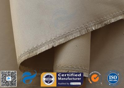 China 1150g/m² 1.2mm Brown Silica Fabric for 800°C Heat Insulation - Fireproof Fiberglass Cloth for sale