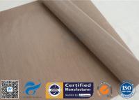 China 260℃ 230GSM Brown Ptfe Coated Fiberglass Cloth For Heat Press Transfer for sale