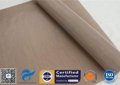 China 260℃ 230GSM Brown Ptfe Coated Fiberglass Cloth For Heat Press Transfer for sale