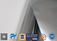 China Heat Reflective 0.43mm Aluminium Foil Fiberglass Cloth Fire Blanket Fabric for sale
