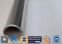 China Silver Coated Fabric 430G 0.43MM Twill Aluminium Foil Fiberglass Pipe Insulation for sale