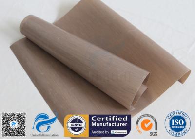 China Non Stick BBQ Grill Mat 0.12MM 33X40CM Brown PTFE Coated Baking Liner for sale
