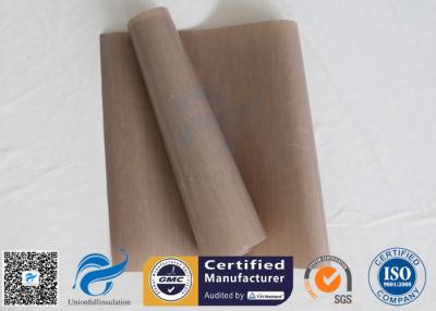 China Silicone Non Stick Baking Mat PTFE BBQ Grill Mat 260℃ FDA Food Grade Brown for sale