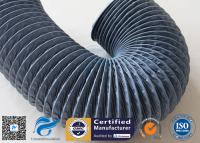 China 150mm Grey PVC Coated Fiberglass Flexible Air Ducting Hose - 5m Length, -50 to 260°C Temperature Range for sale