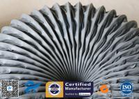 China PVC Coated Fiberglass Fabric Grey Flexible Air Ducts 200MM 260℃ Waterproof for sale