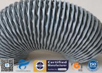 China PVC Coated Fiberglass Fabric Flexible Air Ducts 200MM Grey Waterproof Fireproof for sale