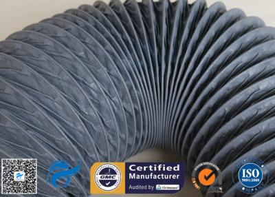 China PVC Coated Fiberglass Fabric 150MM HVAC Flexible Air Ducts 10M Grey 260℃ for sale