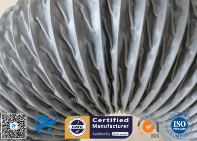 China PVC Coated Fiberglass Flexible Air Duct 200mm Diameter 10m Length Heat Resistant to 260℃ for HVAC Systems for sale