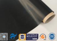 China Black PTFE Coated Fiberglass Fabric 0.18mm Thickness 100cm Width Food Grade Heat Resistant Material for sale