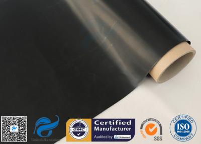 China Black PTFE Coated Fiberglass Fabric 0.18mm Thickness 100cm Width Food Grade Heat Resistant Material for sale