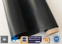 China Black PTFE Coated Fiberglass Fabric 0.25mm Cloth For Hot Press for sale