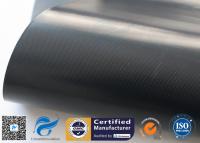 China 0.25mm 15oz Plain Weave Black PTFE Coated Fiberglass Cloth Fabric for sale