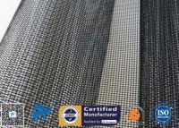 China PTFE Coated Fiberglass Mesh Fabric 4X4MM 580GSM Black Conveyor Belt Roll for sale