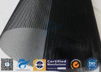 China 4X4MM Black PTFE Coated Fiberglass Mesh Fabric Conveyor Belt Heat Sealer for sale