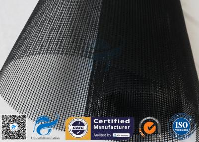 China 4X4MM Black PTFE Coated Fiberglass Mesh Fabric Conveyor Belt Heat Sealer for sale