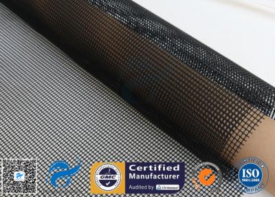 China 4*4 PTFE Coated Fiberglass Mesh Fabric 580GSM Black Tortilla Press Conveyor Belt for sale