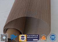 China PTFE Coated Fiberglass Mesh Fabric Brown 4X4MM Paper Industry Conveyor Belt 260℃ for sale