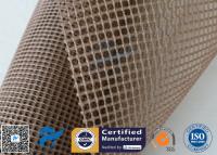 China Brown 4x4mm  PTFE Coated Fiberglass Fabric For Conveyor Belt for sale