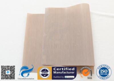 China 0.12mm Beige Ptfe Coated Glass Fibre Fabric With FDA Standard for sale