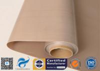 China Brown Food Grade PTFE Coated Fiberglass Fabric 0.16mm 6mil for sale