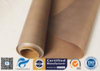 China 0.15mm 300gsm Brown PTFE Coated Fiberglass Cloth - Heat Resistant FDA Food Grade Material for sale