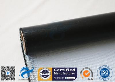 China 1 Side Black Silicone Coated Fiberglass Fabric Fireproof Cooler Insulation Material for sale