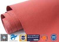 China 1010gsm Abrasion Resistant Red Silicone Coated Fiberglass Fabric 1mm Thickness for sale