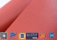 China Red Silicone Coated Fiberglass Fabric 34oz 0.85MM 39.4 Inch Heavy Duty for sale