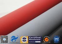 China Red Silicone Coated High Silica Cloth Fiberglass Fabric 750gsm Heat Resistant for sale