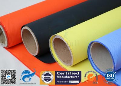 China Silicone Coated Fiberglass Fireproof Cloth 530g/m² 0.4mm Thickness for High Temperature Applications for sale