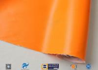 China Orange Silicone Rubber Coated Fiberglass Fabric 470g/m² Thermal Insulation Material 0.45mm Thickness for sale