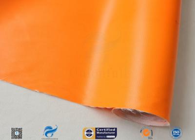 China Orange Silicone Rubber Coated Fiberglass Fabric 470g/m² Thermal Insulation Material 0.45mm Thickness for sale