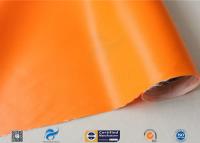 China 0.5mm Orange Silicone Coated Fiberglass Fabric 510g/m² for Thermal Insulation Fire Blanket for sale